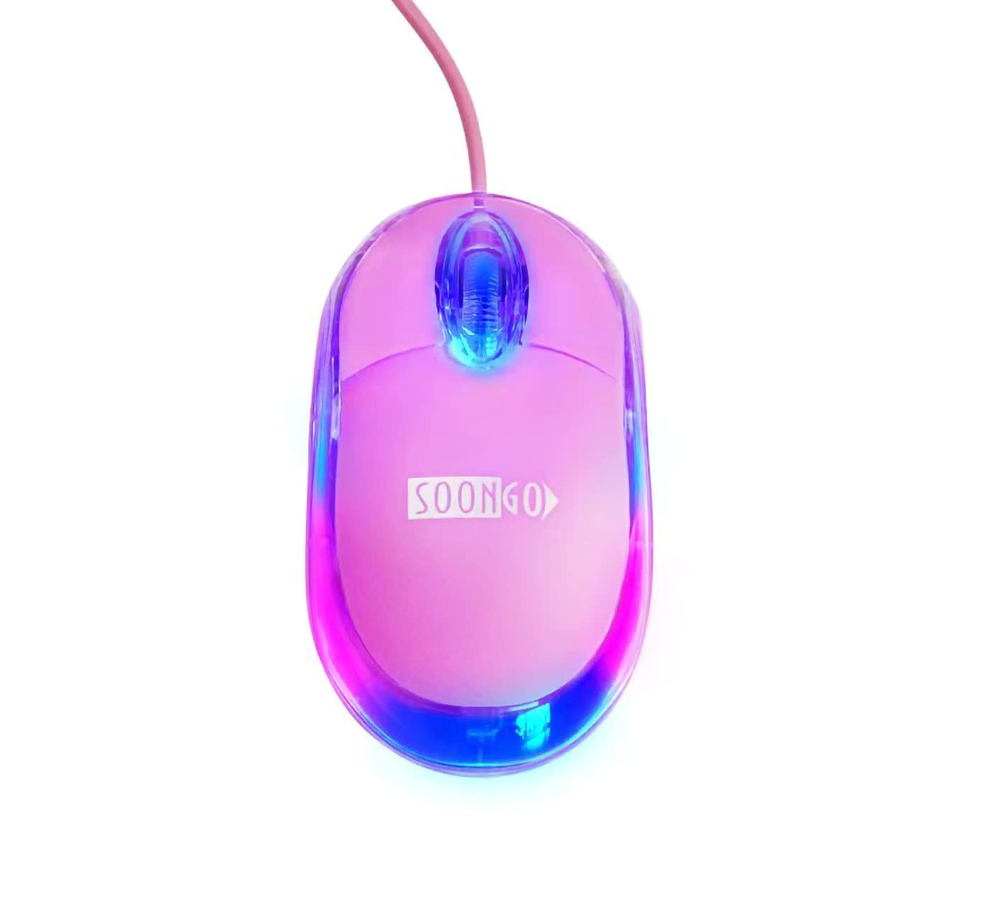 Pink Mini Mouse Computer Mouse Ergonomic Mouse with 1.5M Cable USB Mouse for Laptop PC Desktop mice Compatible with Windows Linux Mac fit for Office Business Home Kids and Lady by SOONGO