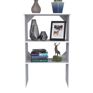 ClosetMaid SuiteSymphony Wood Shelf Unit, 2 Shelves, Adjustable For Storage, Closet, Clothes, Shoes, Décor, TV, Books, Pure White, 25" Tower Base