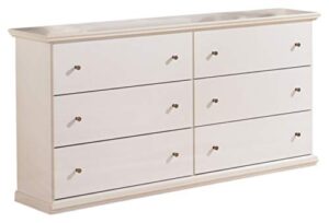 signature design by ashley bostwick shoals children's traditional 6 drawer dresser, white