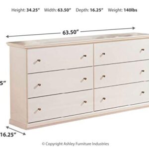 Signature Design by Ashley Bostwick Shoals Children's Traditional 6 Drawer Dresser, White