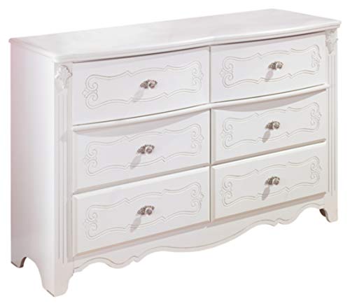 Signature Design by Ashley Exquisite Children's Glam Youth 6 Drawer Dresser, White