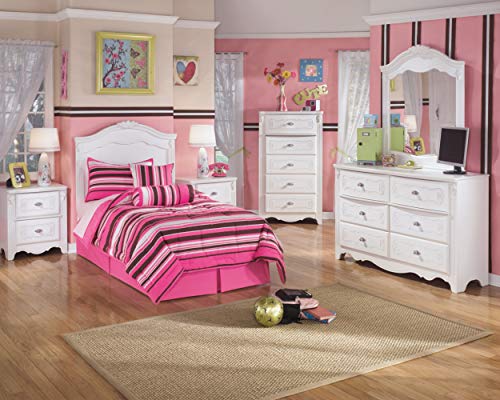 Signature Design by Ashley Exquisite Children's Glam Youth 6 Drawer Dresser, White