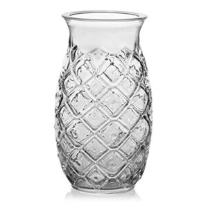 Libbey Tiki Pineapple Glasses, 17-ounce, Set of 4