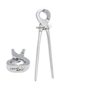 equinez tools farrier horse shoe puller/shoe spreader - stainless steel