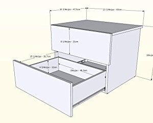 Nexera 2-Drawer Nightstand, Natural Maple