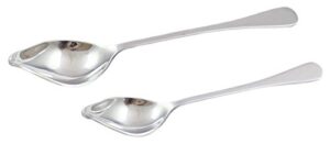 zoie + chloe stainless steel saucier drizzle spoon with tapered spout - set of 2