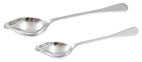 Zoie + Chloe Stainless Steel Saucier Drizzle Spoon with Tapered Spout - Set of 2