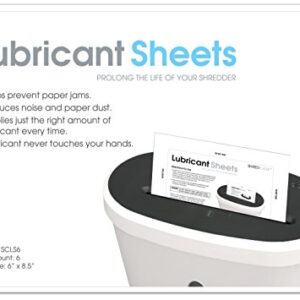 Shredcare Paper Shredder Lubricant Sheets SCLS6 (Pack of 6) 8.5" x 6"