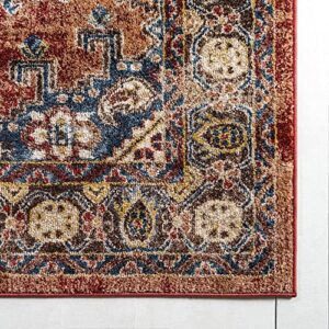 Unique Loom Utopia Collection Area Rug - Larissa (5' 1" x 8' Rectangle, Terracotta/ Blue)