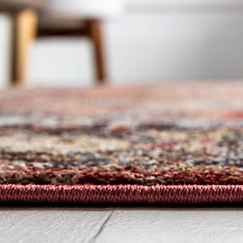 Unique Loom Utopia Collection Area Rug - Larissa (5' 1" x 8' Rectangle, Terracotta/ Blue)