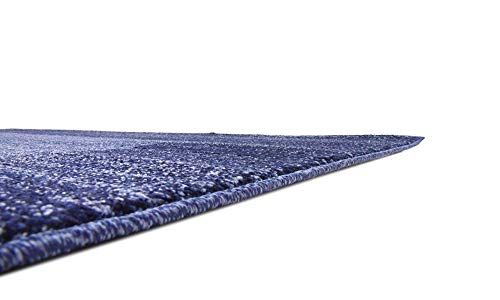 Unique Loom Del Mar Collection Area Rug - Abigail (7' 10" Square, Navy Blue/ Blue)