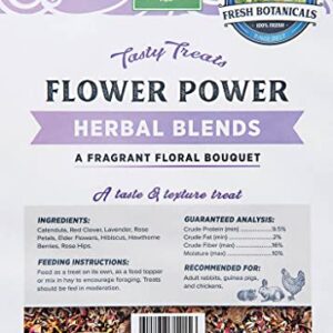 Small Pet Select - Flower Power Herbal Blend, a Natural Herbal Treat for Rabbits and Guinea Pigs, 4.4oz