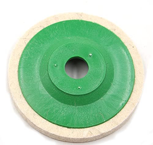 Driak 10 Pcs 4" 100mm Round Grinding Wool Pad Angle Grinder Polishing Wheel Auto Buffer Polishing Machine Buffing Pads Wool Buffing Pad Felt Polishing Wheel