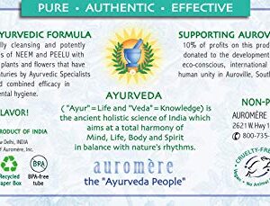 Auromere Ayurvedic Herbal Toothpaste, Classic Licorice Flavour - Vegan, Natural, Non GMO, Fluoride Free, Gluten Free, with Neem & Peelu (4.16 oz), 2 Pack