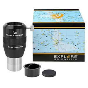 Explore Scientific Focal Extender Barlow Lens to Increase Focal Length for Telescopes