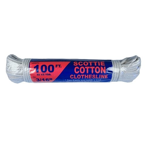 T.W. EVANS CORDAGE C Cotton Rope, 100ft, White