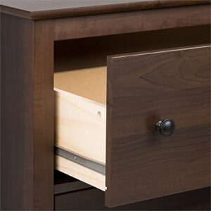 Prepac Yaletown 5-Drawer Tall Chest, Espresso