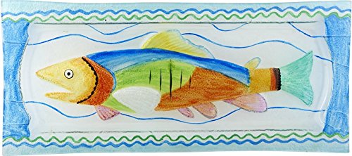 LSArts Fish Platter, 15" x 6.25", Multicolor