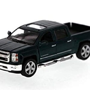 KiNSMART Chevy Silverado (2014) LTZ Crew Cab 4x4 1/46 Scale Diecast Metal Model - Green