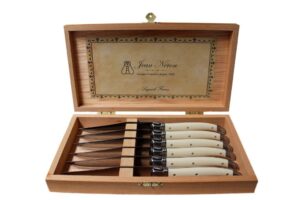 laguiole steak knife set of 6 - ivory handle