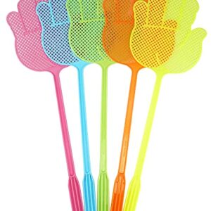 Dirza Fly Swatter - Funny Hand Shaped Fly Swatters -Durable - Colorful for Home/Indoor/Outdoor/Classroom/Office/Pack of 5