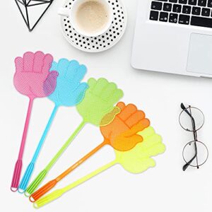 Dirza Fly Swatter - Funny Hand Shaped Fly Swatters -Durable - Colorful for Home/Indoor/Outdoor/Classroom/Office/Pack of 5