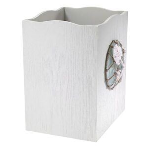 Avanti Linens - Waste Basket, Decorative Trash Can, Beach Inspired Bathroom Accessories (Seaglass Collection)