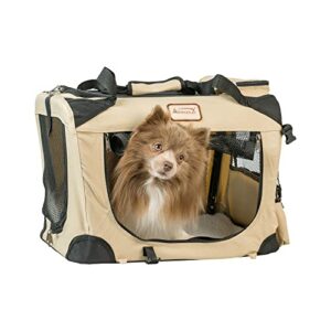 armarkat pc201b beige multiple pockets pet carrier