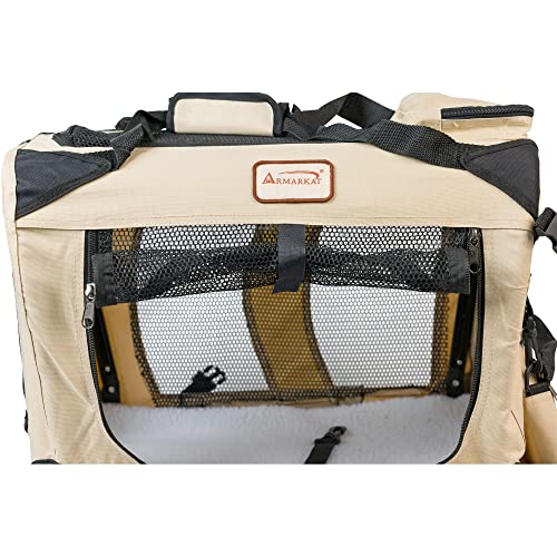 Armarkat PC201B Beige Multiple Pockets Pet Carrier