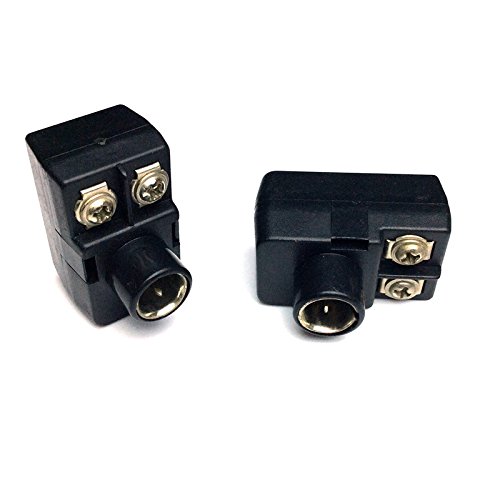 CESS F-Type Balun 300-75 ohm TV Connector Antenna Matching Transformer - F 300/75 ohm Plug (2 Pack)