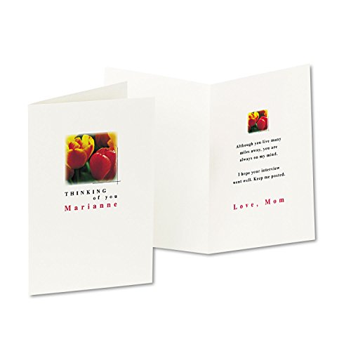 Avery 3378 Inkjet Greeting Cards, Textured, 5-1/2-Inch x8-1/2-Inch, 30/BX, WE