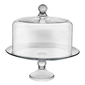 Libbey Selene Glass Cake Stand with Dome