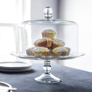 Libbey Selene Glass Cake Stand with Dome