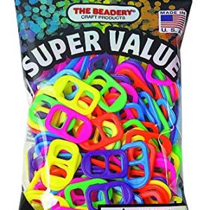 The Beadery Neon SODA POP TAB HOT Multi, 150 Pieces