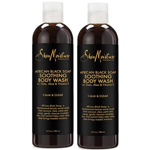 sheamoisture african black soap body wash | 13 oz | pack of 2