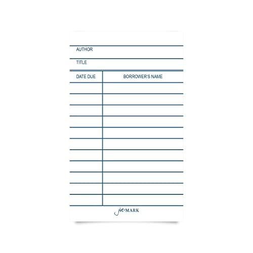 Jot & Mark Library Due Date Note Cards | Checkout Catalog Book Cards (100 cards per pack)