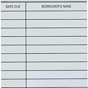 Jot & Mark Library Due Date Note Cards | Checkout Catalog Book Cards (100 cards per pack)