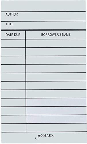 Jot & Mark Library Due Date Note Cards | Checkout Catalog Book Cards (100 cards per pack)