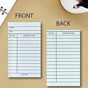 Jot & Mark Library Due Date Note Cards | Checkout Catalog Book Cards (100 cards per pack)