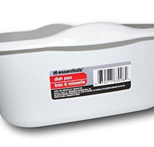 Essentials White Plastic Eight Quart Dishpan - 13½ x 11 x 4½H