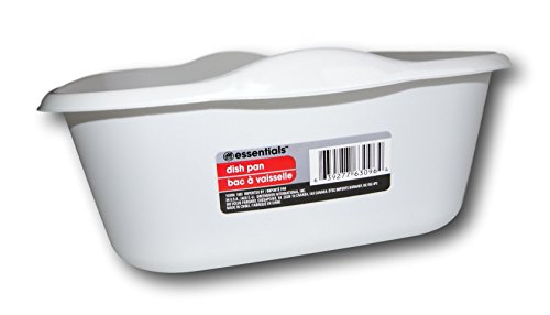 Essentials White Plastic Eight Quart Dishpan - 13½ x 11 x 4½H