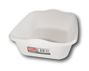 essentials white plastic eight quart dishpan - 13½ x 11 x 4½h