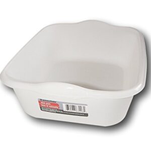 Essentials White Plastic Eight Quart Dishpan - 13½ x 11 x 4½H