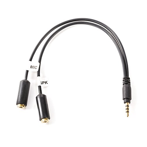 Movo TCB1 3.5mm TRS (Female) Microphone to TRRS (Male) Smartphone Adapter with Headphone Jack for iPhone and Android