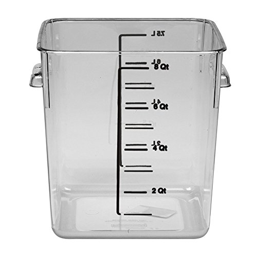 Rubbermaid Commercial Products Space Saving Food Storage Container with Lid, 8 Quart