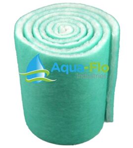 aqua flo pond & aquarium filter media, 12" x 120" (10 feet) long x 1" thick (green/white)