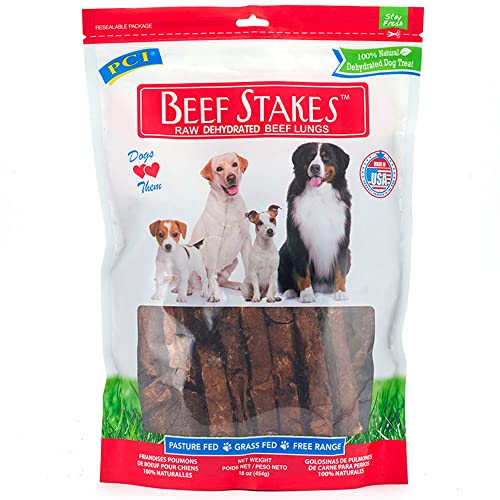 Pet Center Inc. (PCI) - Beef Stakes - 100% Natural Dog Treat - 1lb. Bag