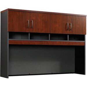 sauder via hutch, l: 59.45" x w: 14.49" x h: 42.8", classic cherry finish