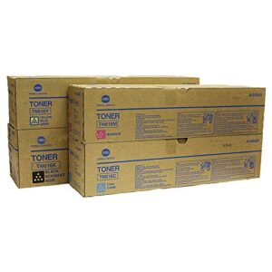 lot of 4 genuine high yield tn616 toner for konica c6000/7000 - tn616 cmyk set