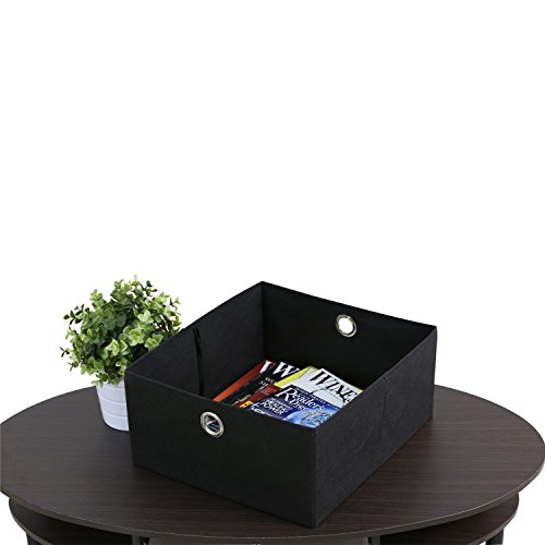 Furinno Jaya Simple Design Oval Coffee Table with Bin for Living Room, Walnut